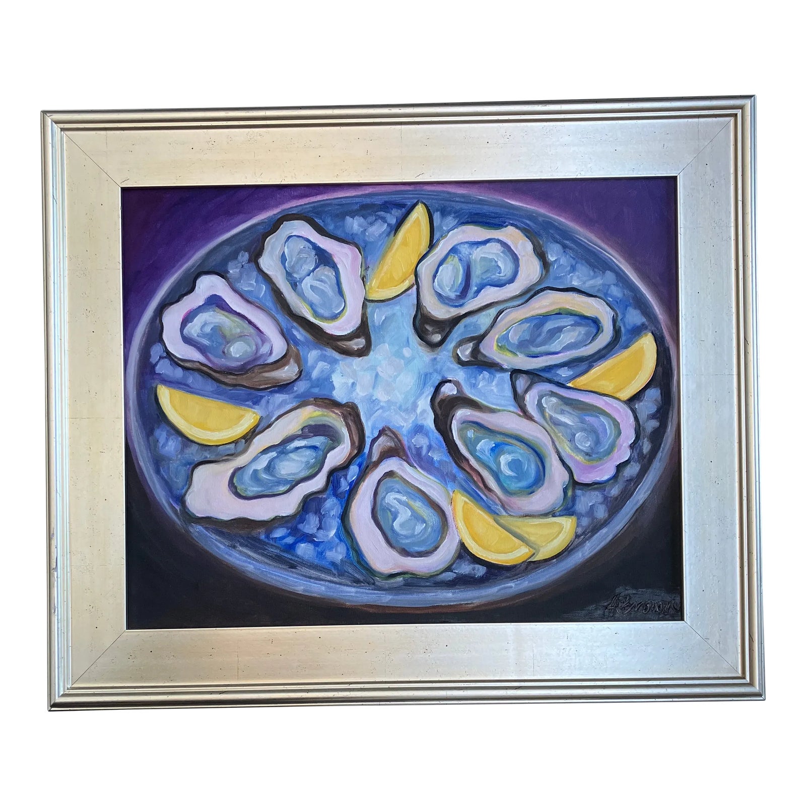 Contemporary Original Alexandra Brown Modernist Still Life Oysters ...