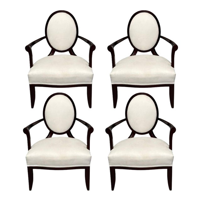 Barbara Barry, Baker Furniture, Art Deco, Armchairs, Mahogany, White ...