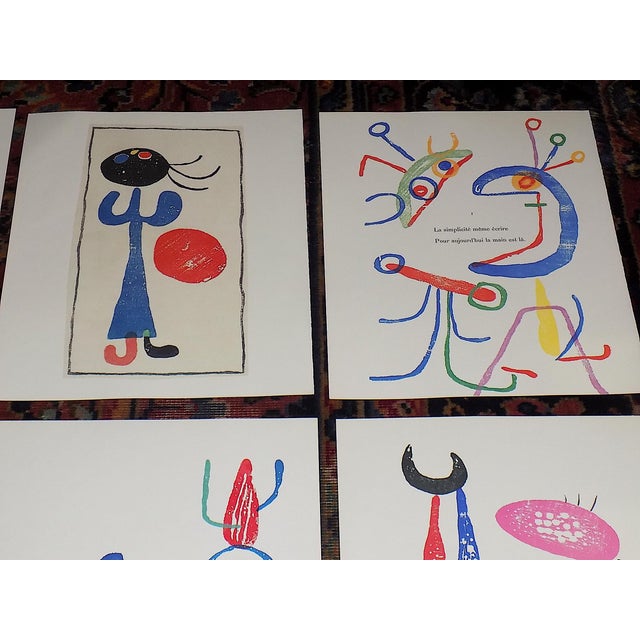 Authentic Vintage Mid 20th C. Modern Abstract Joan Miro Lithographs ...
