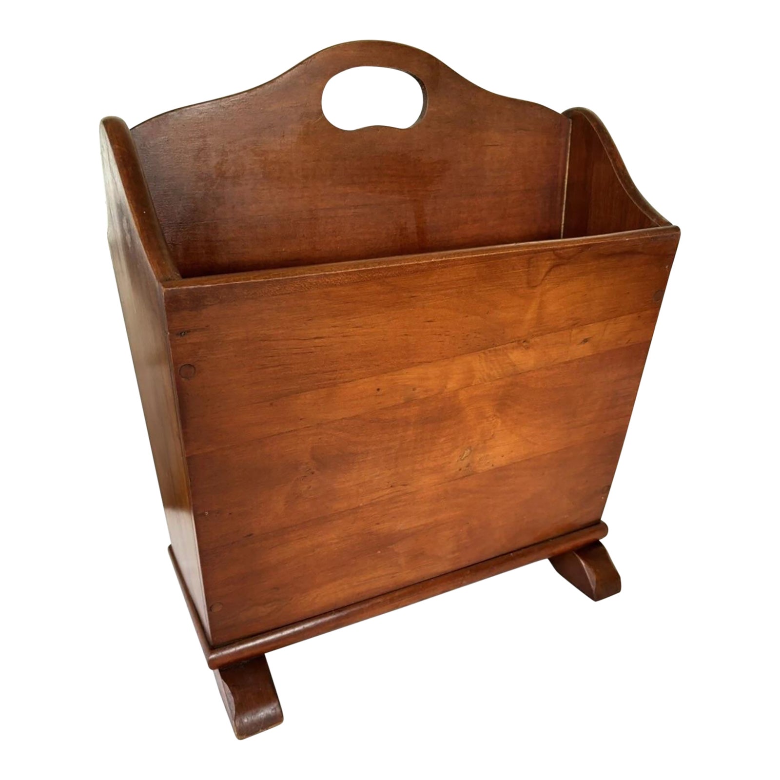 Vintage Colonial Magazine Rack in Maple | Chairish