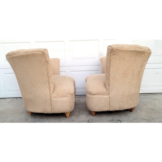 1960s Vintage Art Deco Vladimir Kagan Inspired Clam Shell Chairs ...