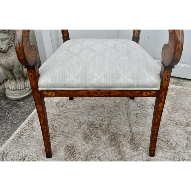 Antique Dutch Marquetry Regency Style Chair | Chairish