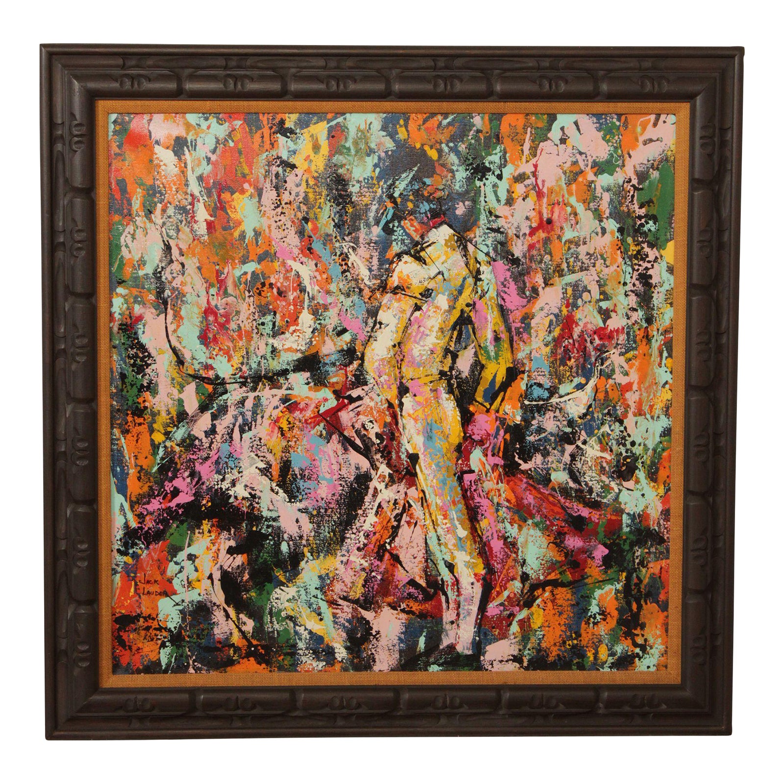 Jack Lauder Abstract Oil Painting, The Matador | Chairish