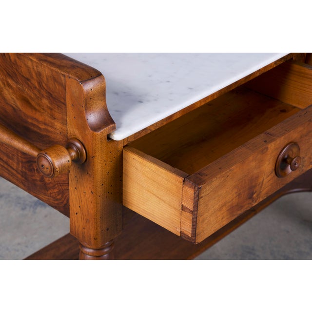 Antique Country French Provincial Louis Philippe Walnut Wash Table or ...