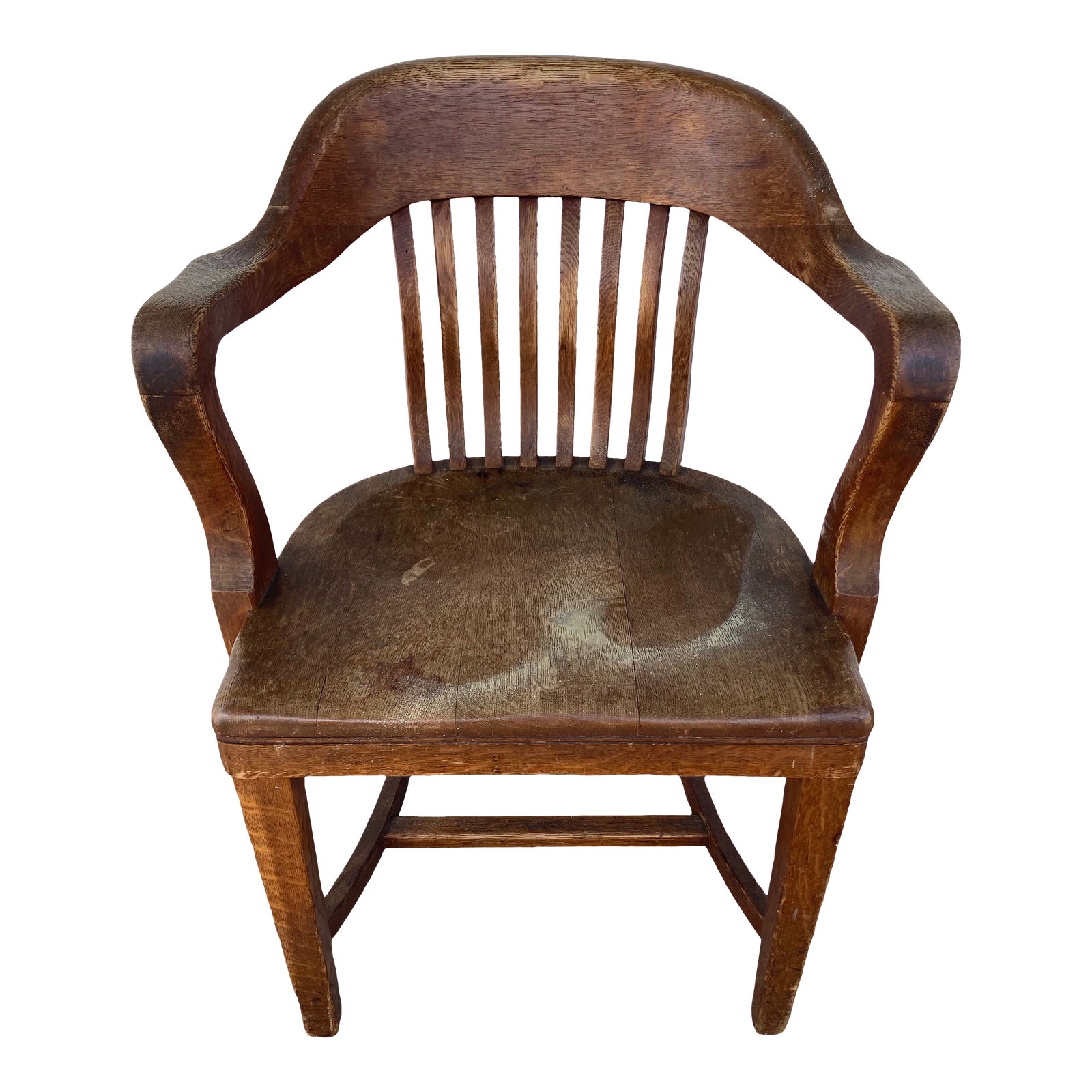 Vintage Taylor Chair Company Oak Library Armchair 1930s Banker’s Chair ...