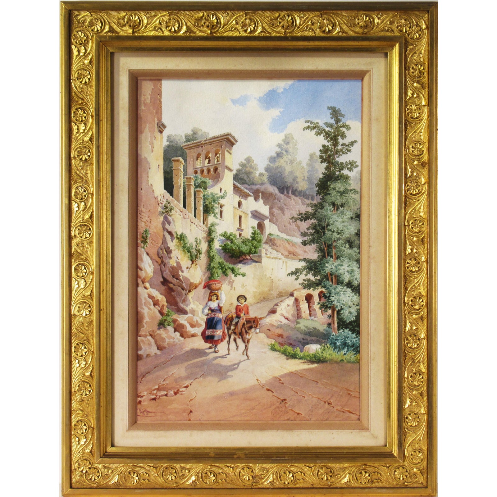 Roberto Gigli, Italian Village Scene, Circa 1880 | Chairish