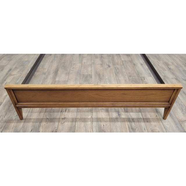 Vintage Full Size Mid Century Modern MCM Bed | Chairish