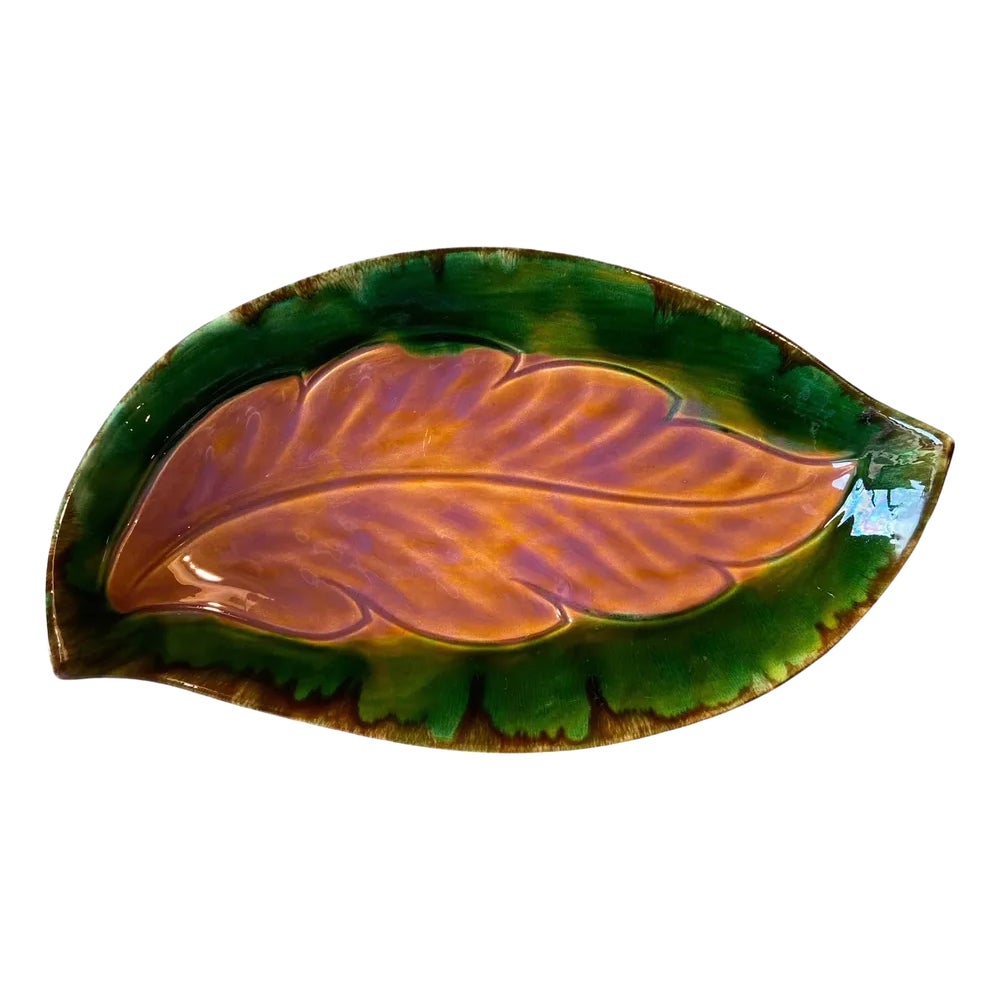 Vintage French Leaf Platter from Vallauris, 1950s | Chairish