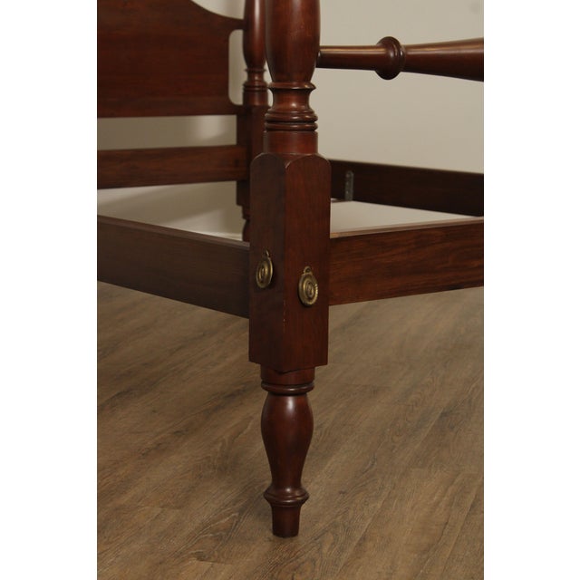 Custom Crafted Cherry Full Size Acorn Finial Poster Bed | Chairish