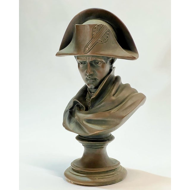 1970s Plaster Bust of Napoleon with Faux Bronze Finish | Chairish