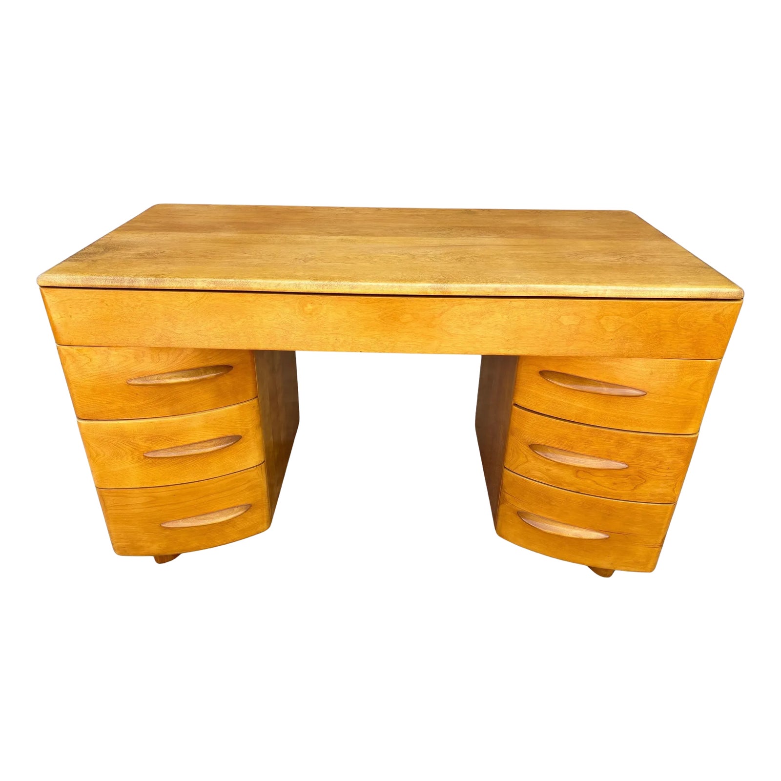 Heywood Wakefield Solid Maple Desk | Chairish