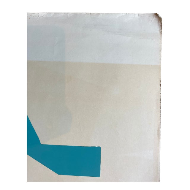 Abstract Curved Lines Unsigned Lithograph, Circa 1970s | Chairish