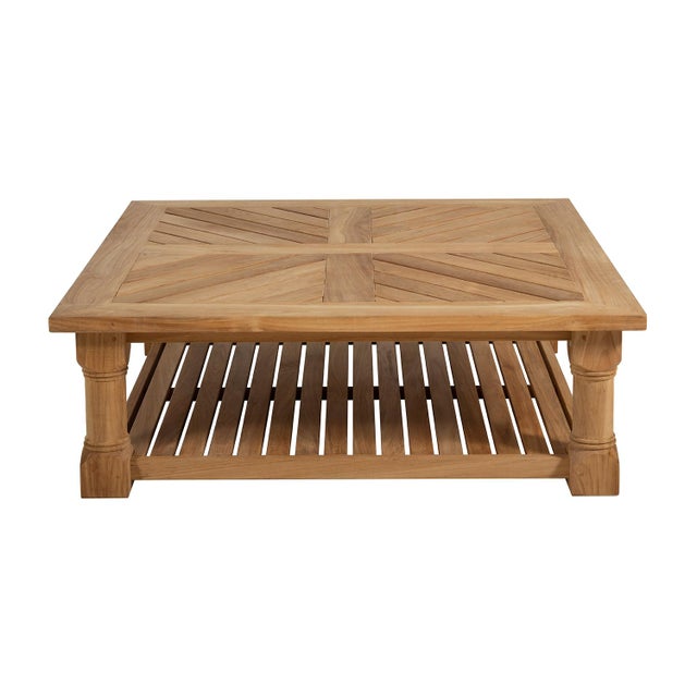 Summer Classics Lakeshore Square Coffee Table in Natural | Chairish