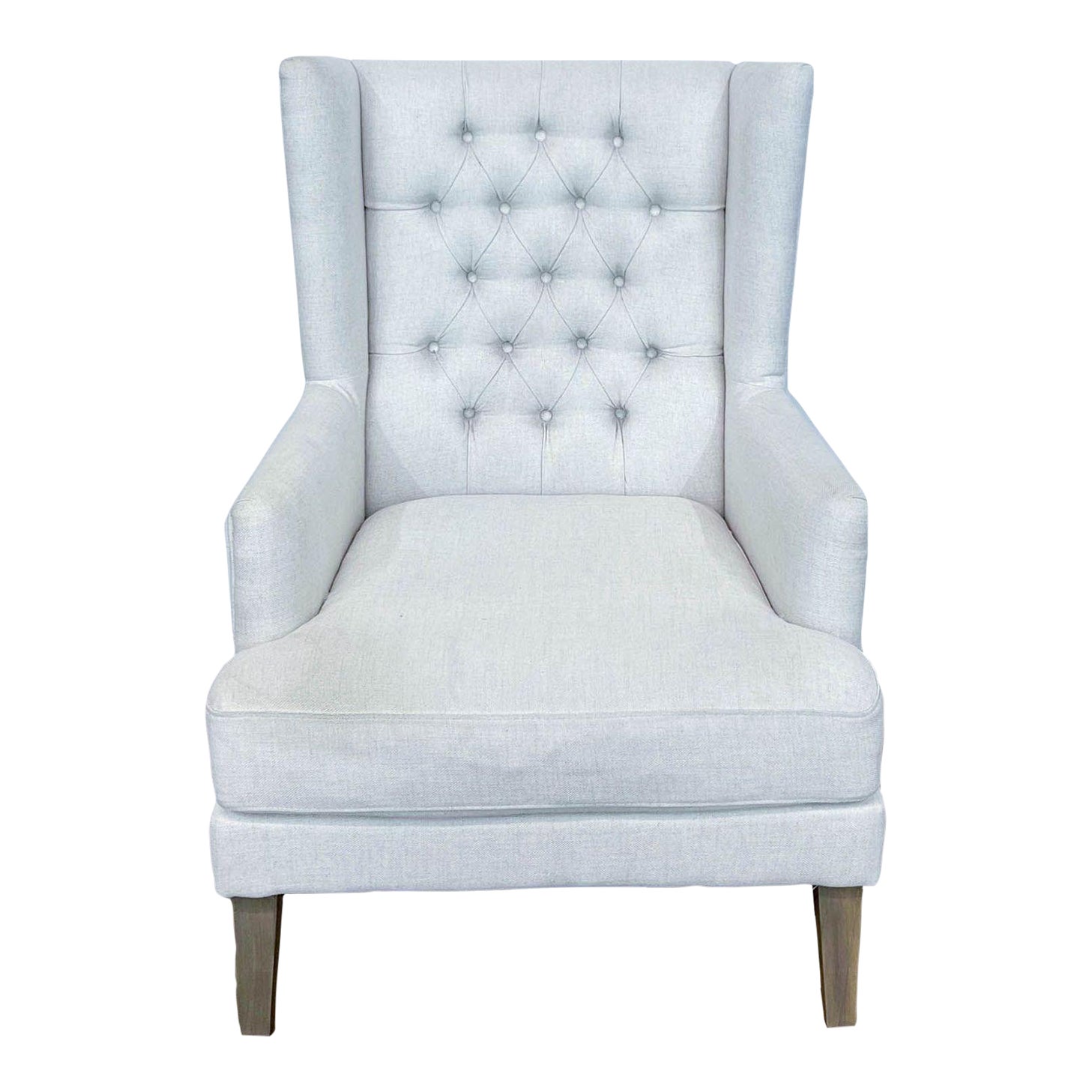 Arhaus Contemporary Wingback Chair | Chairish