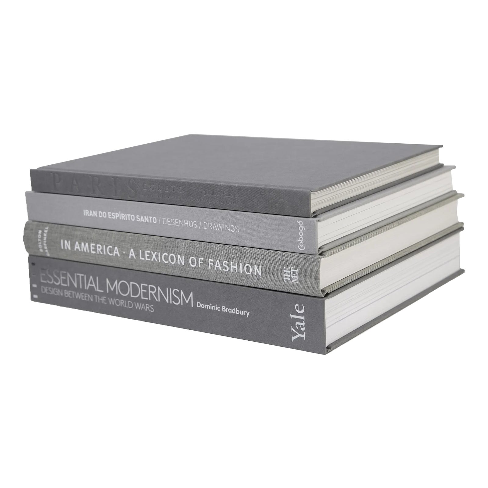 Decorative Books - Marble Coffee Table Stack - 4 Grey Books | Chairish