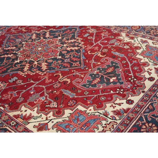 Vintage Heriz Serapi Rug 5'0'' x 6'10'' | Chairish