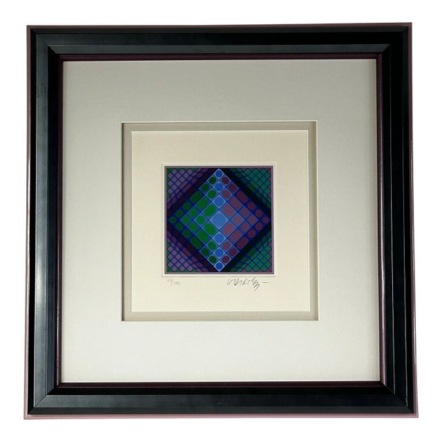 Late 20th Century Silkscreen Opp Art Lithograph Signed and Numbered by ...