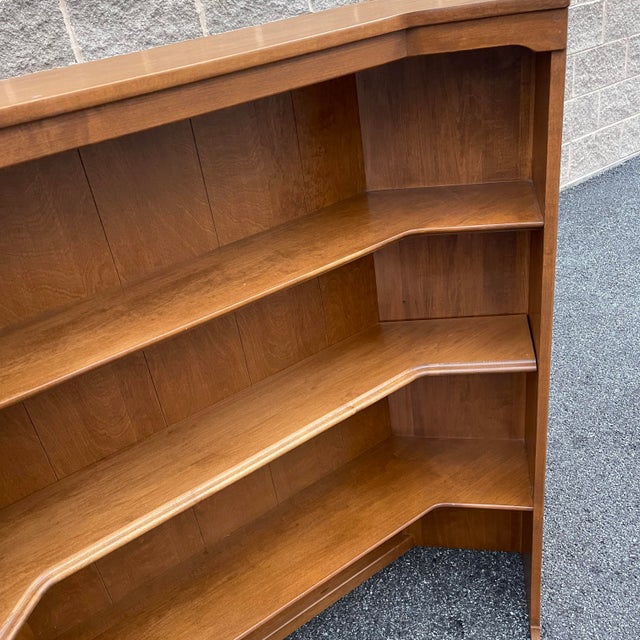 1980s Ethan Allen Heirloom Maple Custome Room Plan Corner Bookcase ...