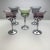 Vintage Multicolored Chrome Scrollwork Wine Glasses- Set of 5 | Chairish