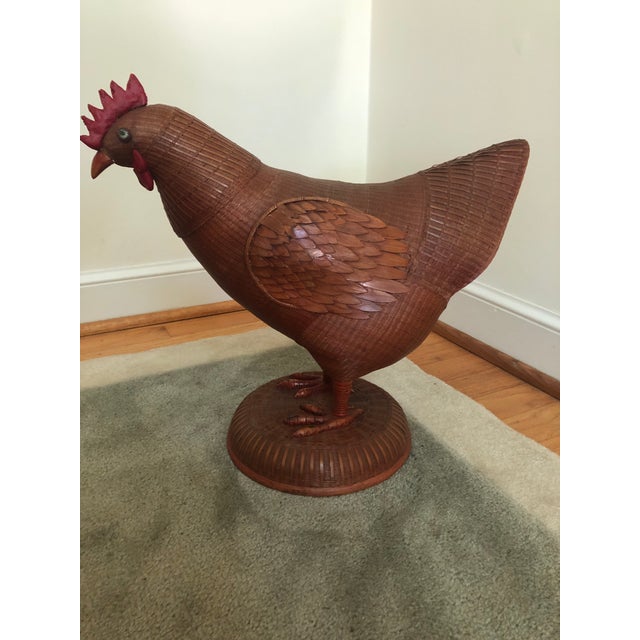 Chinese Wicker Chicken Container, Mid-Century. | Chairish