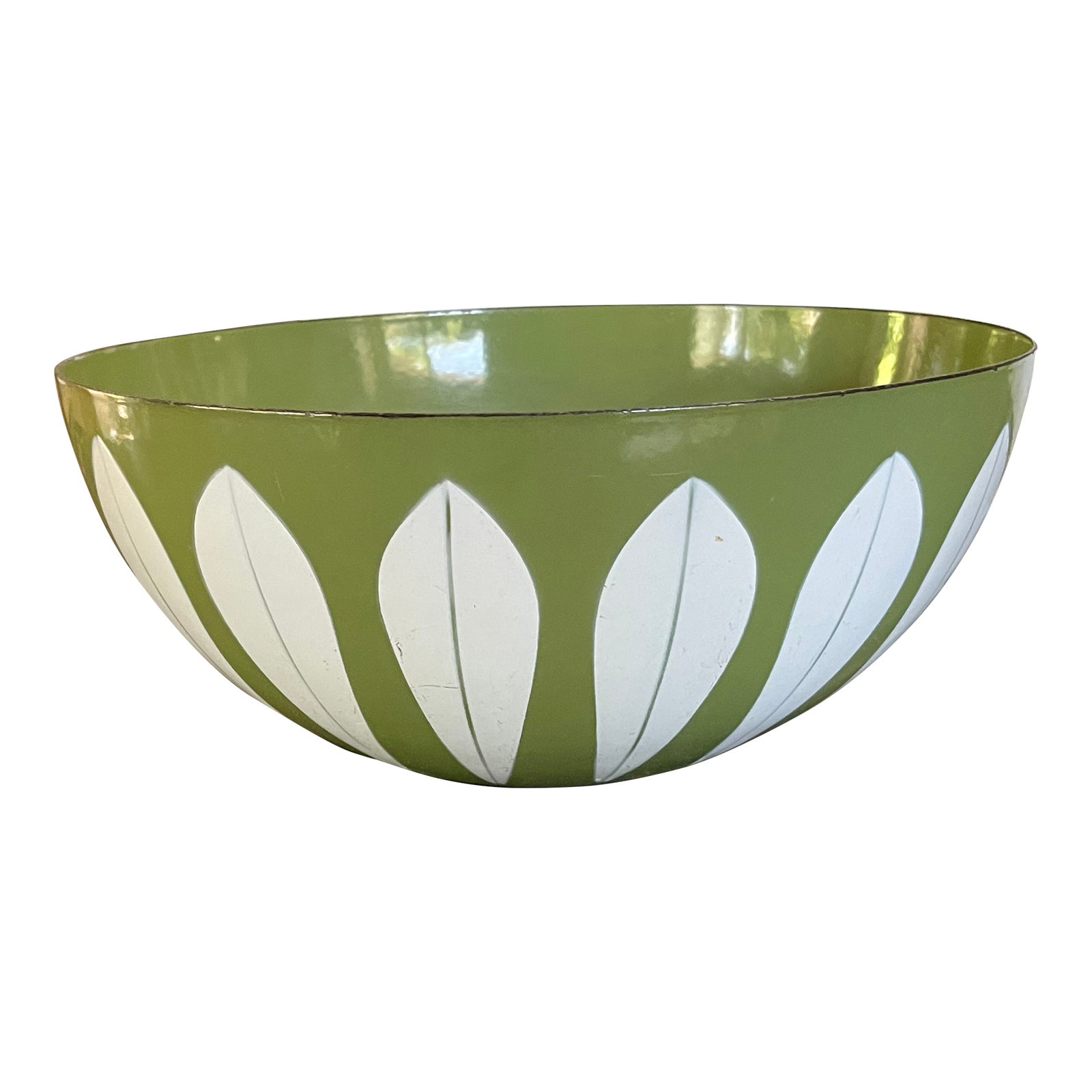 1950s Mid Century Large Enamel Bowl by Catherine Holm | Chairish