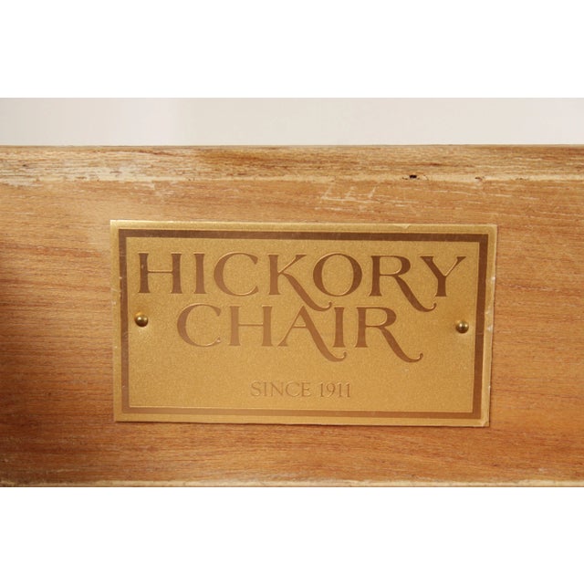 Vintage Hickory Chair Victorian Style Wicker Base Library Table | Chairish