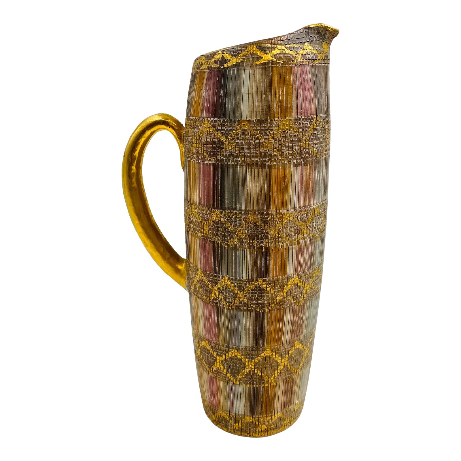 Mid Century Modern Italian Bitossi Seta Pitcher Jug | Chairish