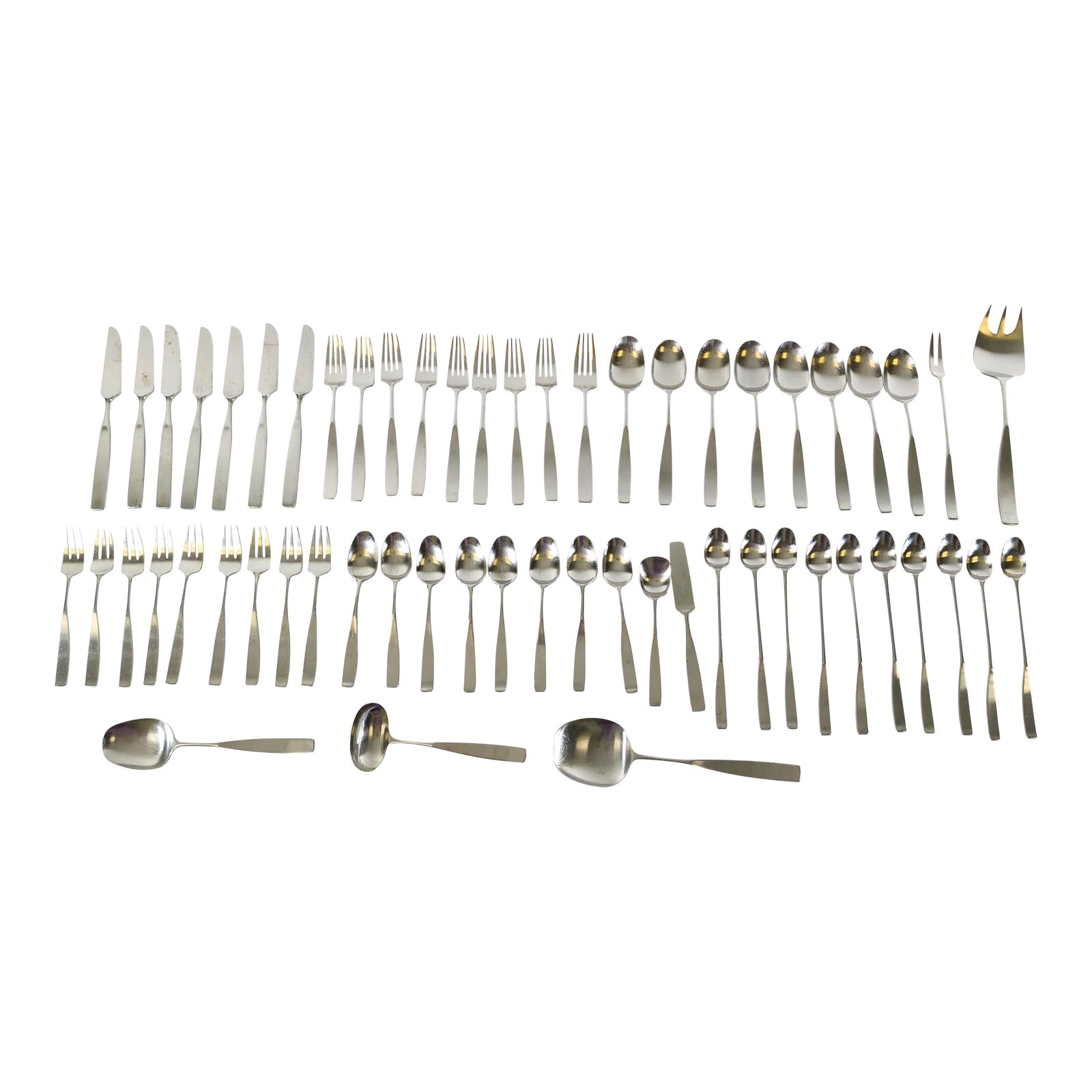 Mid-Century Modern Stainless Flatware Set by Don Wallance for Lauffer ...