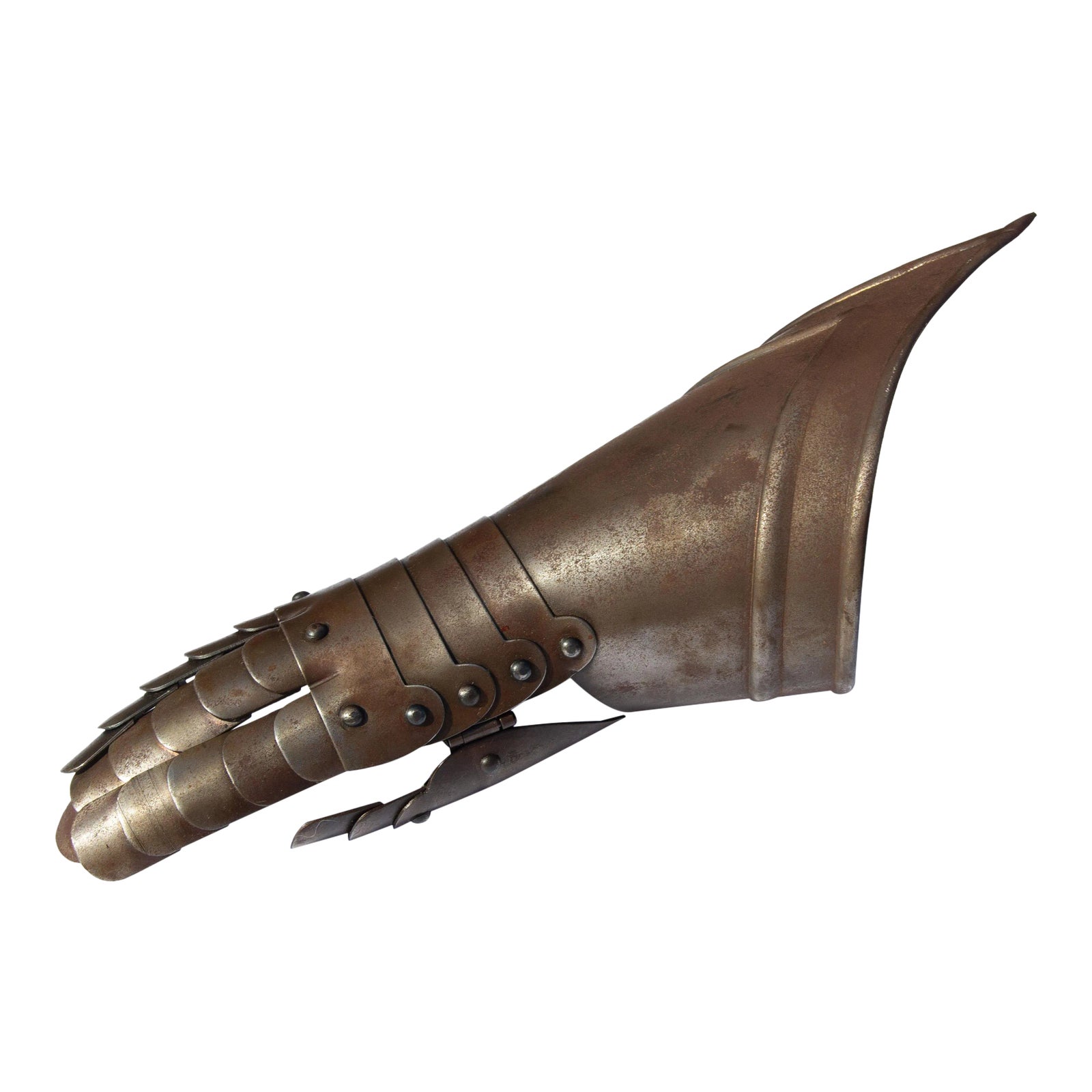 Medieval Style Armor Gauntlet from Articulated Steel | Chairish