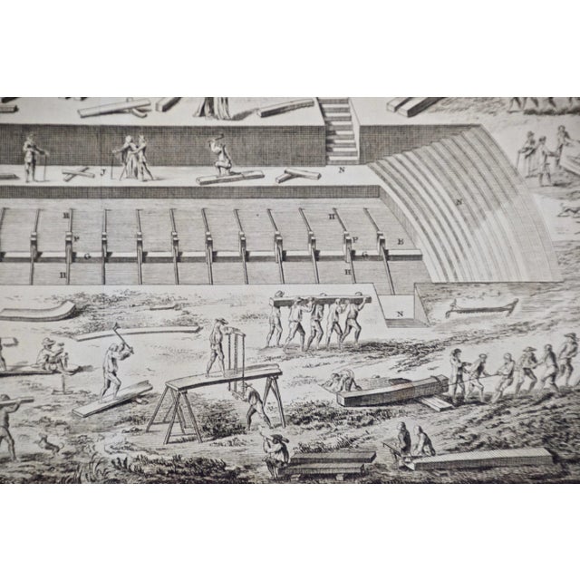 "Marine Chantier De Construction": 18th C. Engraving of Shipbuilding by ...
