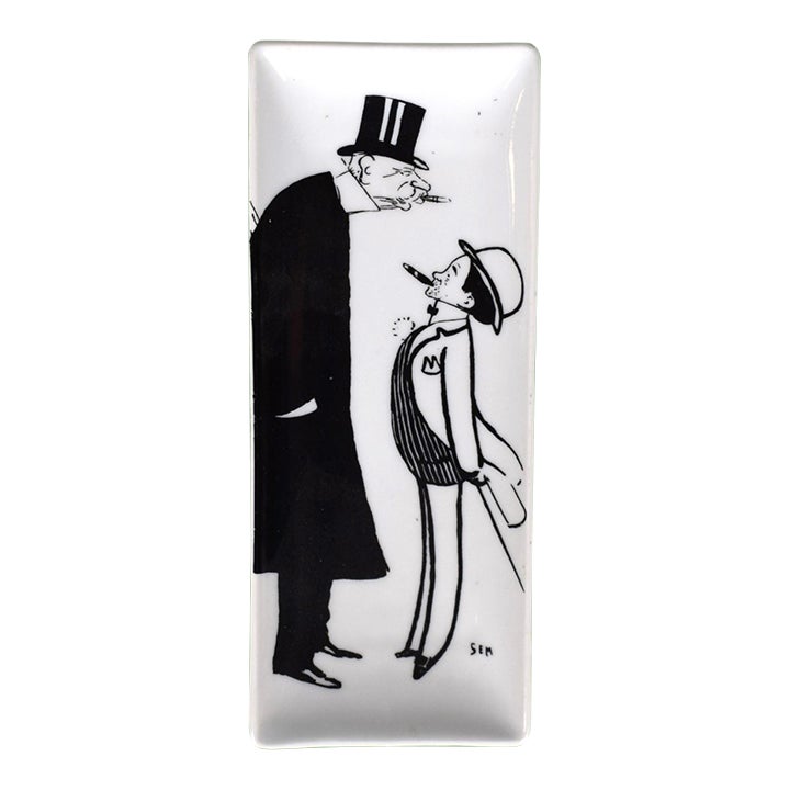 Sem French Turf Racing Caricatures C1965 Porcelaine Tip Tray | Chairish
