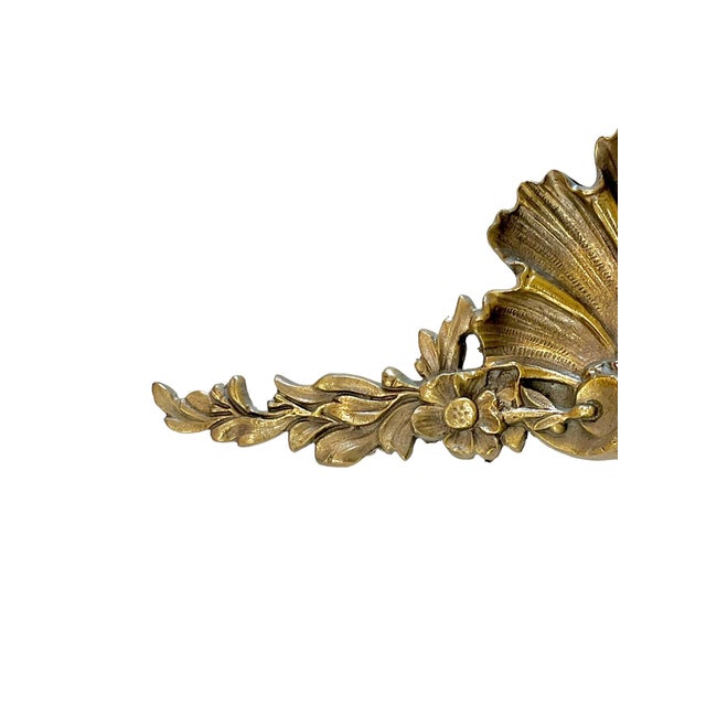 Antique French Neoclassical Gilt Bronze Shell Wall Cornice | Chairish