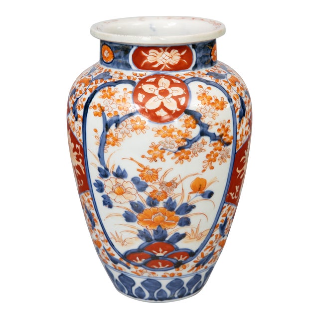 Antique 19th Century Japanese Imari Porcelain Vase | Chairish