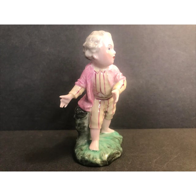 Antique Porcelain Statue, Child at Play, Germany, Circa 1910 | Chairish