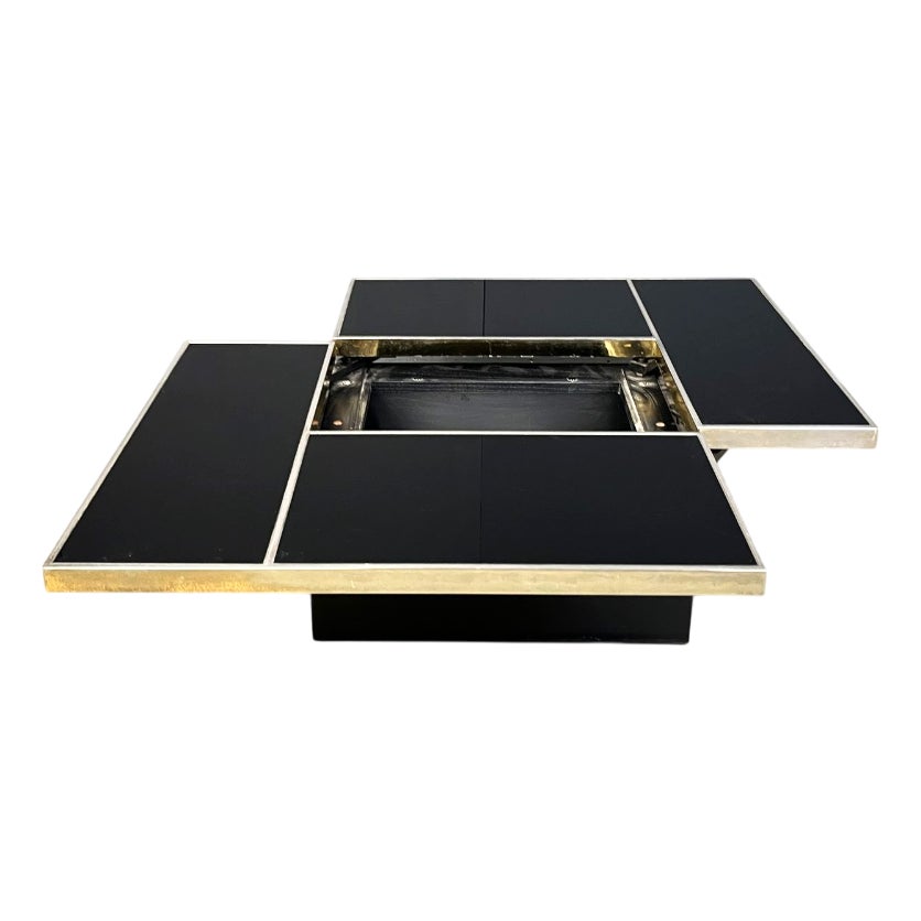 Hidden Bar Coffee Table from Belgo Chrom / Dewulf Selection, 1970s ...