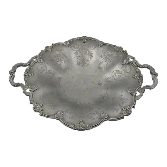 Antique English Pewter Pedestal Dish | Chairish