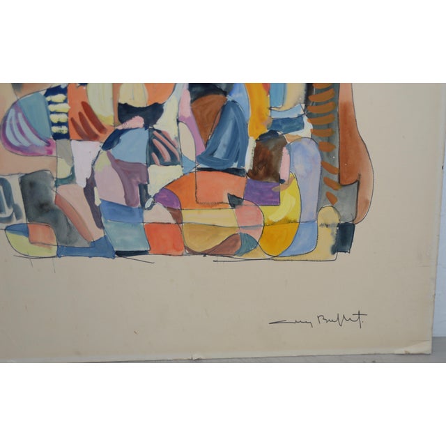Guy Buffet (France / Hawaii) Original Abstract Watercolor C.1960s ...
