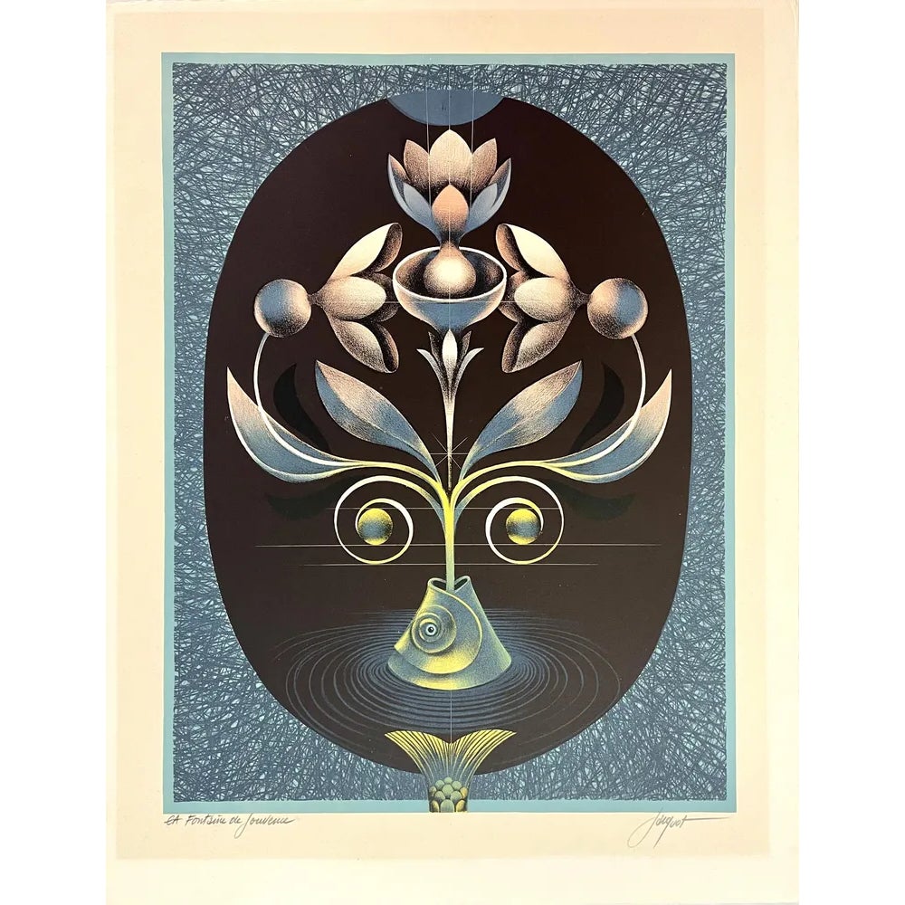 Pierre Jacquot, Fountain of Youth, Original Lithograph | Chairish
