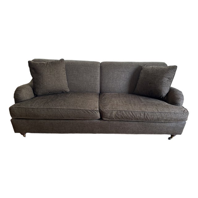 Baker Roll Arm Chenille Sofa | Chairish