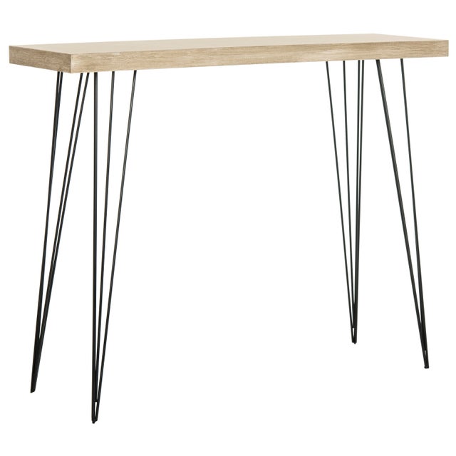 Hairpin Leg Console in Light Brown | Chairish