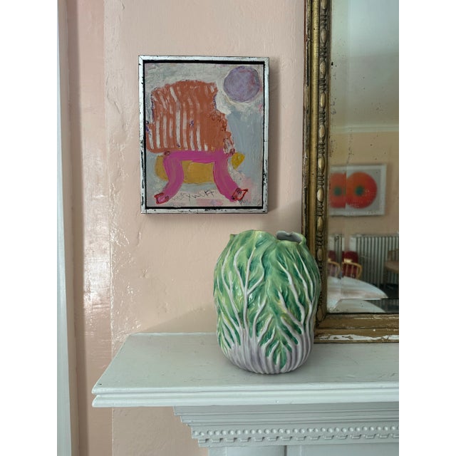 Small Framed Abstract Painting on Board | Chairish