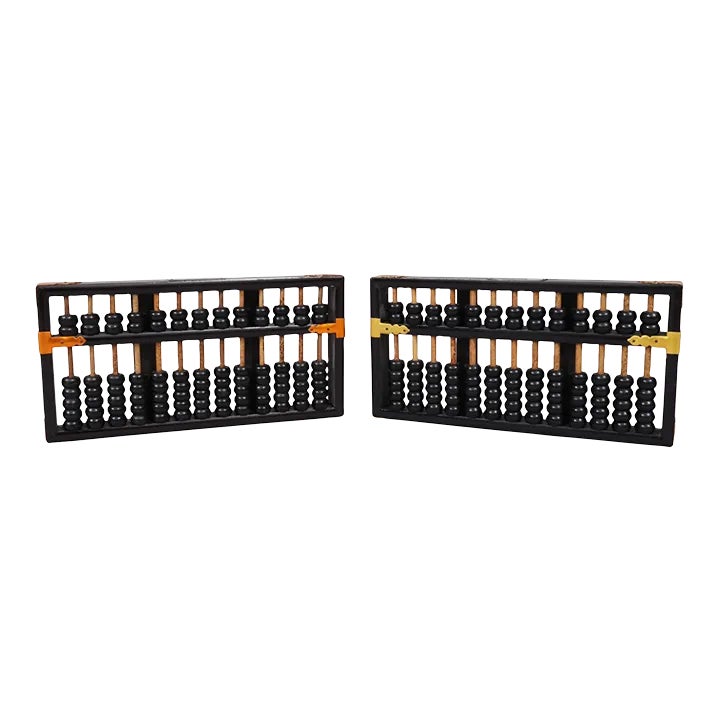 Pair of Chinese Abacuses by Lotus Flower | Chairish