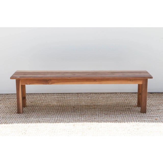 Reclaimed Teak Colonial Bench | Chairish