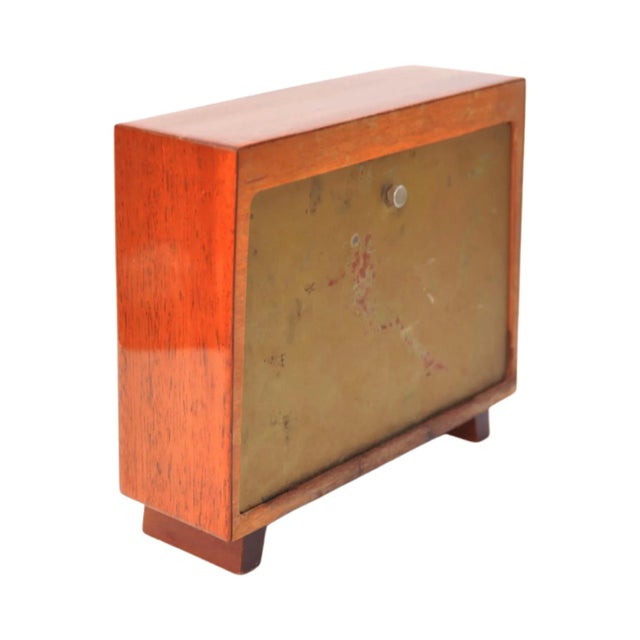 Wooden Fireplace Clock Ruhla Mid-Century Modern, Germany 1970s. | Chairish