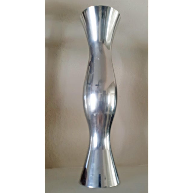 1994 Nambe Studio Karim Rashid Modernist Vase, Model 6066 | Chairish