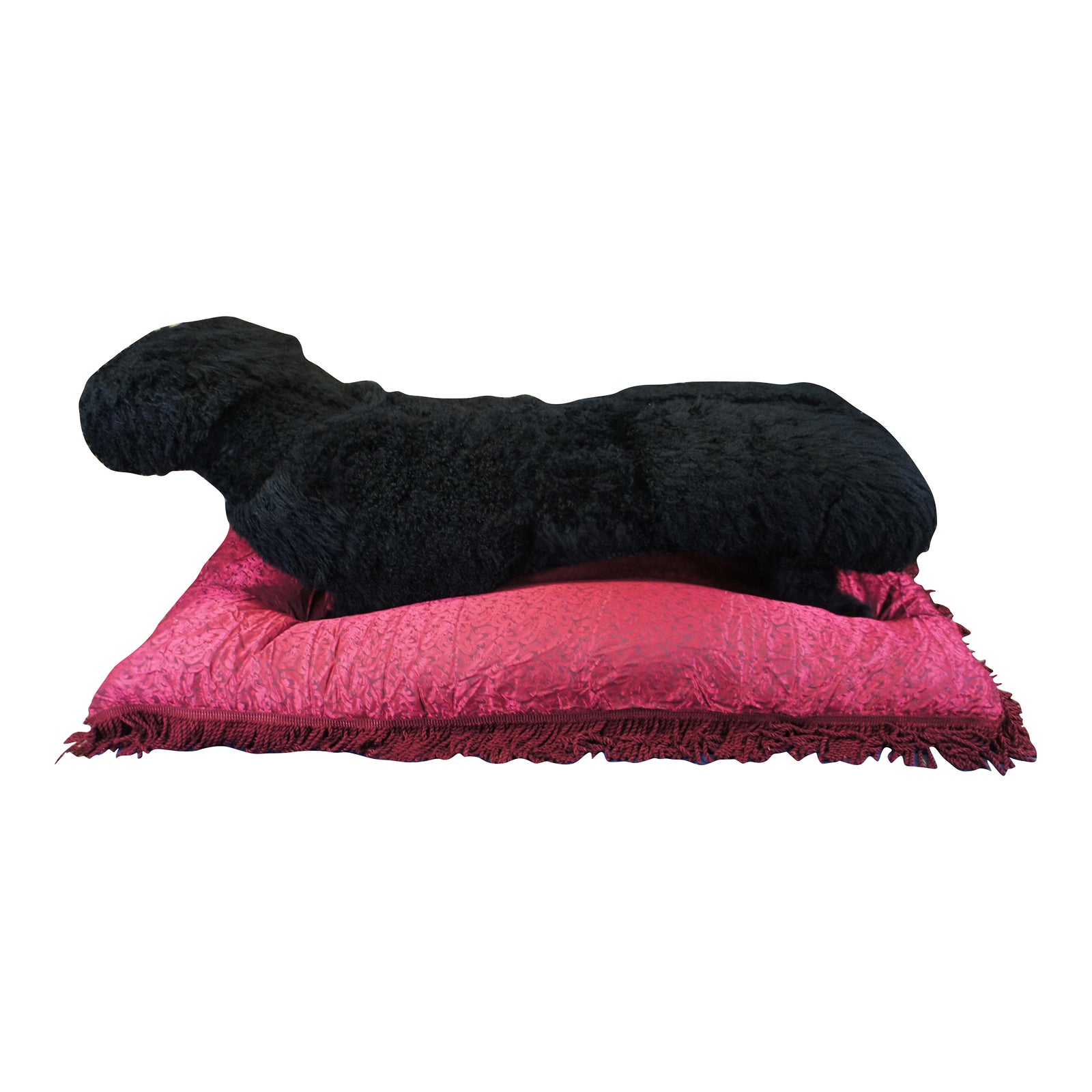 1990s Lauren Lesko 'Coifed' Mongolian Lambskin Chaise Lounge on Silk ...