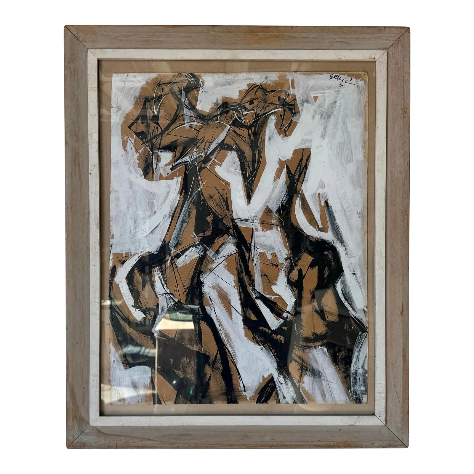 Eugene Massin American (1920-2003) Expressionist Abstract Painting ...