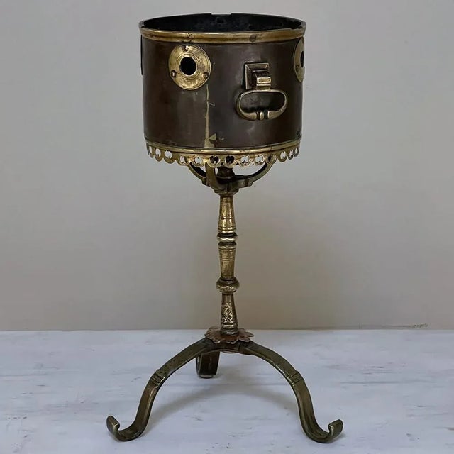 18th Century Dutch Bronze & Copper Tea Kettle Warmer | Chairish