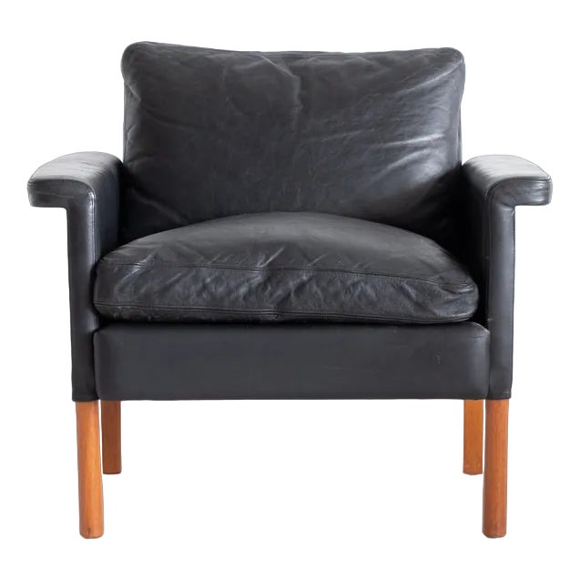 Mid-Century Swedish Leather Armchair from Mio, 1960s | Chairish