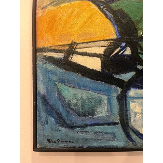 "Urban Sprawl" Abstract Oil Painting by Artist Peter Bruning | Chairish